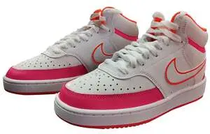 Nike Court Vision Mid Top Sneakers - White/pink