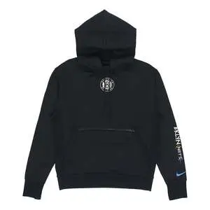 Nike Nba Brooklyn Nets Embroidered Hoodie - Black