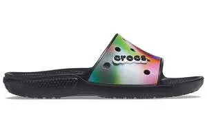 CROCS Multicolor Graphic Slides - Black