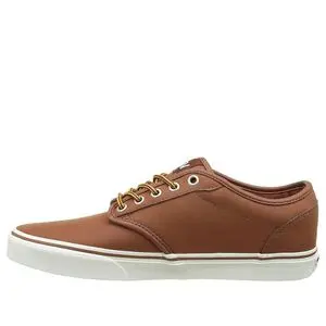 VANS Atwood Leather Lace Up Sneakers - Brown