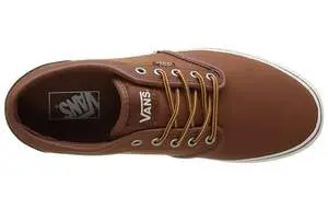 VANS Atwood Leather Lace Up Sneakers - Brown