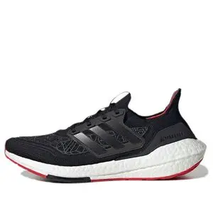 Adidas Ultraboost 21 Athletic Sneakers - Black/red