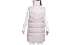 Nike Down Vest With Stand Collar And Zipper Closure