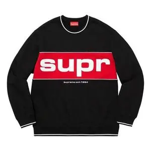 Supreme Piping Crewneck - Black/red