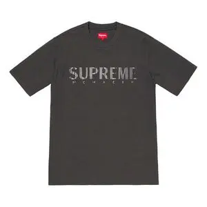 Supreme Ss19 Gradient Logo Tee Dustyblack Logo Tee - Grayblack