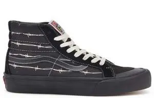 VANS Sk8-hi 138 Sf Barbed Wire High Top Sneakers - Black