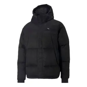 PUMA Faux Leather Down Jacket - Black