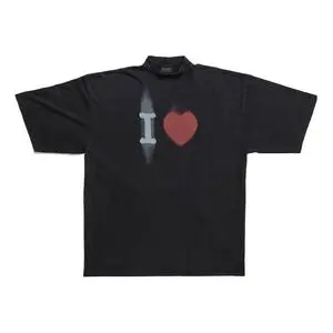 Balenciaga I Love T-shirt Large Fit - Black