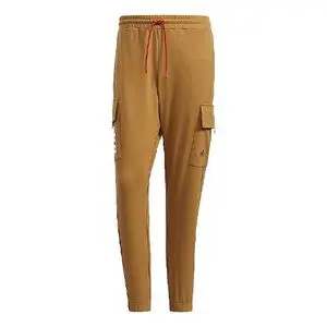 Adidas Casual Mid Waist Solid Color Sports Pants/trousers/joggers Khaki - Default Color