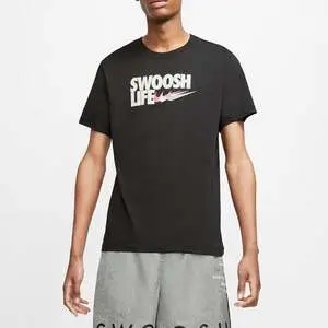 Nike Alphabet Logo Round Neck Short Sleeve Tee Swoosh Life