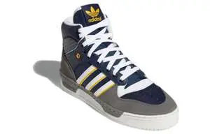 Adidas Originals Rivalry High Top Sneakers - Grey/white/yellow