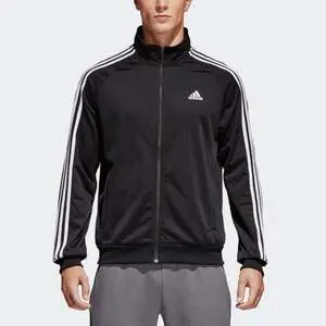 Adidas Logo Printing Side Stripe Stand Collar Sports Jacket