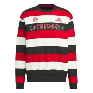 Adidas Stripe Crewneck Sweatshirt - Red/white/black