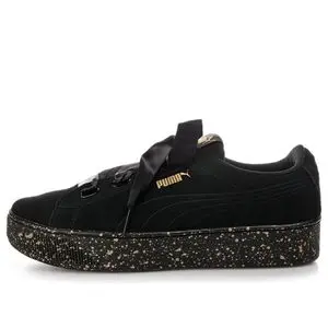 PUMA Vikky Platform Ribbon Sneakers - Black/gold