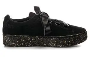 PUMA Vikky Platform Ribbon Sneakers - Black/gold