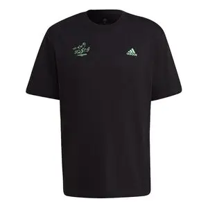 Adidas Sig Gfx 1 Casual Sports Breathable Printing Short Sleeve T-shirt - Black