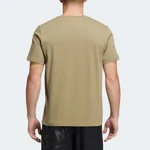 Adidas Solid Color Round Neck Short Sleeve Green T-shirt