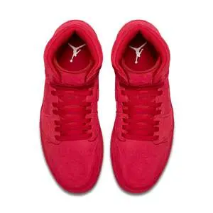 JORDAN 1 Retro High Suede Sneakers - Red