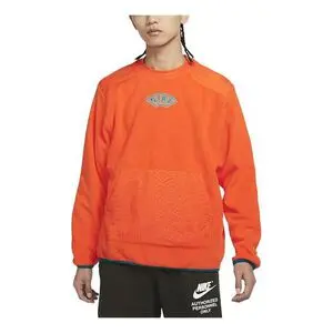 Nike Therma-fit Embroidered Fleece Pullover - Orange
