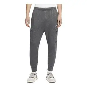 Nike Sportswear Club French Terry Overall Ankle Banded Sports Pants Gray - Grey