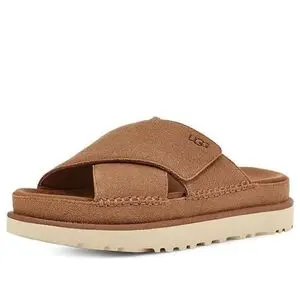 UGG Goldenstar Cross Slide Sandals - Chestnut