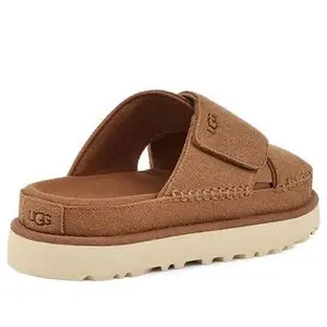 UGG Goldenstar Cross Slide Sandals - Chestnut