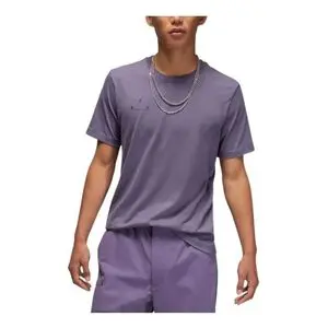 JORDAN Solid Color Round Neck Pullover Brand Alphabet Pattern Short Sleeve T-shirt Canyon Purple - Default Colorway