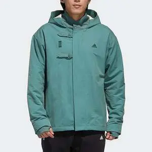 Adidas Sporty Hooded Jacket With Button Detailing