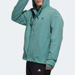 Adidas Sporty Hooded Jacket With Button Detailing