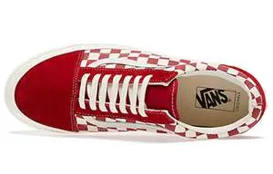 VANS Og Old Skool Lx Checkerboard Sneakers - White/red