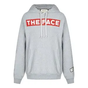 Gucci Alphabet Print Hooded Sweatshirt - Grey