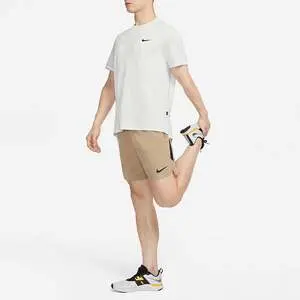Nike Alphabet Pattern Printing Round Neck Short Sleeve Mountain White T-shirt