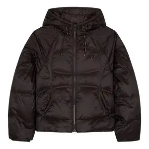 NEW BALANCE Hooded Down Short Jacket - Brown