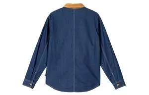 StÜssy Corduroy Denim Mix Shirt 'brown Blue