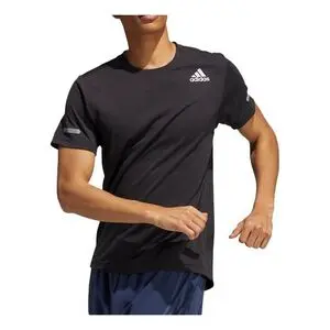 Adidas Short Sleeve Training T-shirt With Reflective Stripes - Light Gray