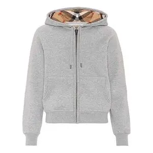 Burberry Zip-up Hooded Casual Jacket - Grey