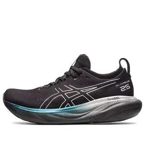 Asics Gel-nimbus 25 Platinum Pure Silver Lace-up Sneakers - Black