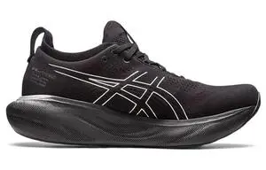 Asics Gel-nimbus 25 Platinum Pure Silver Lace-up Sneakers - Black