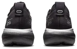 Asics Gel-nimbus 25 Platinum Pure Silver Lace-up Sneakers - Black