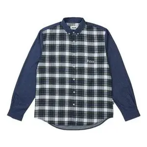 PALACE Check Panel Chambray Shirt - Blue