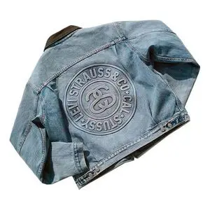 StÜssy X Levi's Embossed Praglad Trucker Jacket - Blue