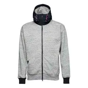 CONVERSE Mixed Media Full Zip Sweatshirt Asia Sizing - Grey