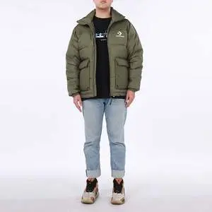 CONVERSE Star Chevron Down Jacket - Olive Green