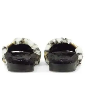 PUMA Leadcat 2.0 Faux Fur Leopard Slides