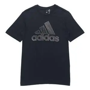 Adidas Athleisure Casual Sports Round Neck Short Sleeve - Black
