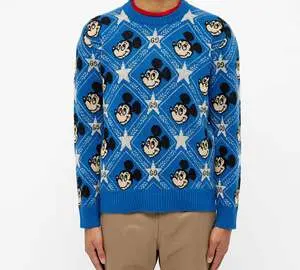 Gucci X Disney Mickey Mouse Patterned Crewneck Sweater