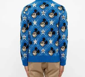 Gucci X Disney Mickey Mouse Patterned Crewneck Sweater