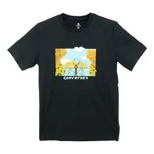CONVERSE Overgrown Hoops T-shirt Asia Sizing - Black