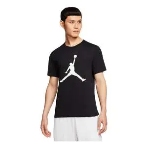 JORDAN Logo Print Crew Neck - Black