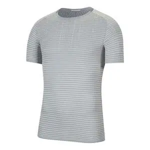 Nike Techknit Ultra Casual Sports Round Neck Short Sleeve T-shirt - Light Grey